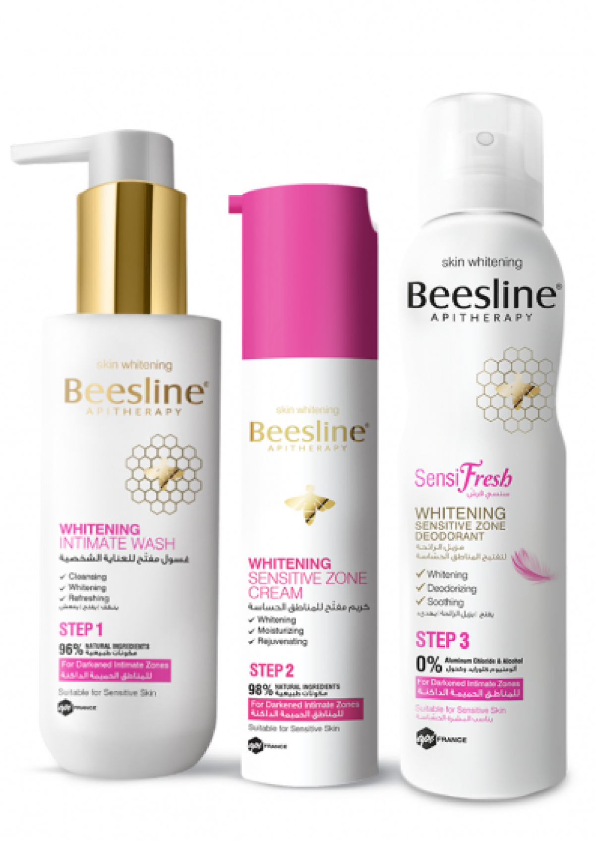 BEESLINE WHITENING INTIMATE (CREAM+DEOD+WASH) OFF – Doctor M Pharmacy